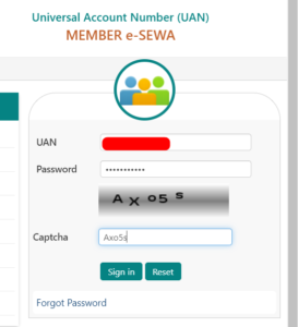 UAN Login Portal | EPFO Member