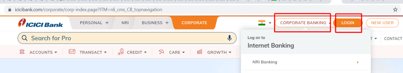 ICICI Bank Corporate Internet Banking Login – EPF Guide