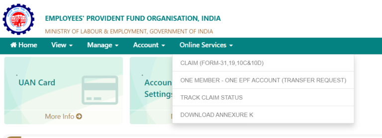 UAN Login Portal | EPFO Member