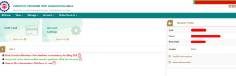 EPFO Member Portal – UAN Login, Password and Profile Update – EPF Guide