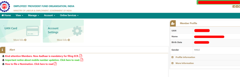EPFO Member Portal – UAN Login, Password and Profile Update – EPF Guide