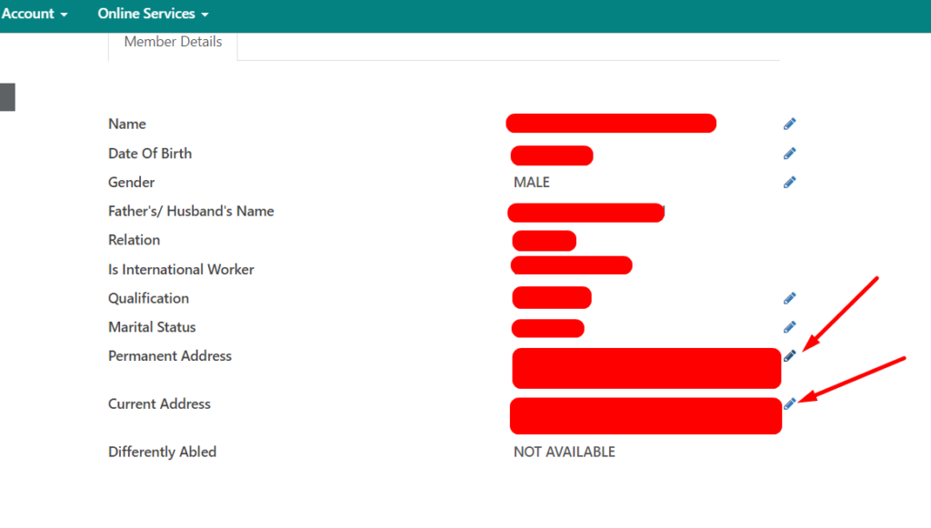 Change & Update Address in the PF Portal – EPF Guide