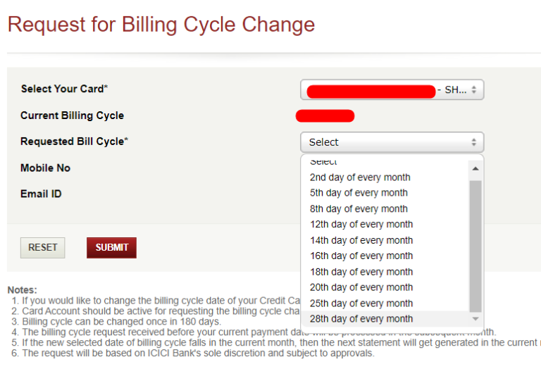 How To Change Billing Cycle Of ICICI Credit Card how-to-change-billing-cycle-of-icici-credit-card